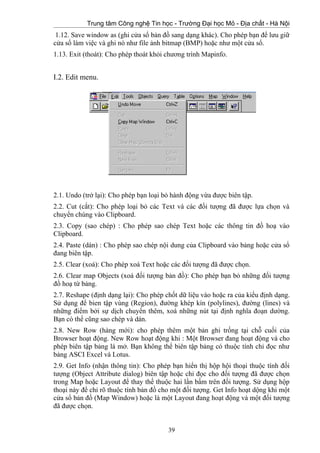 Huong dan su dung Mapinfo | PDF