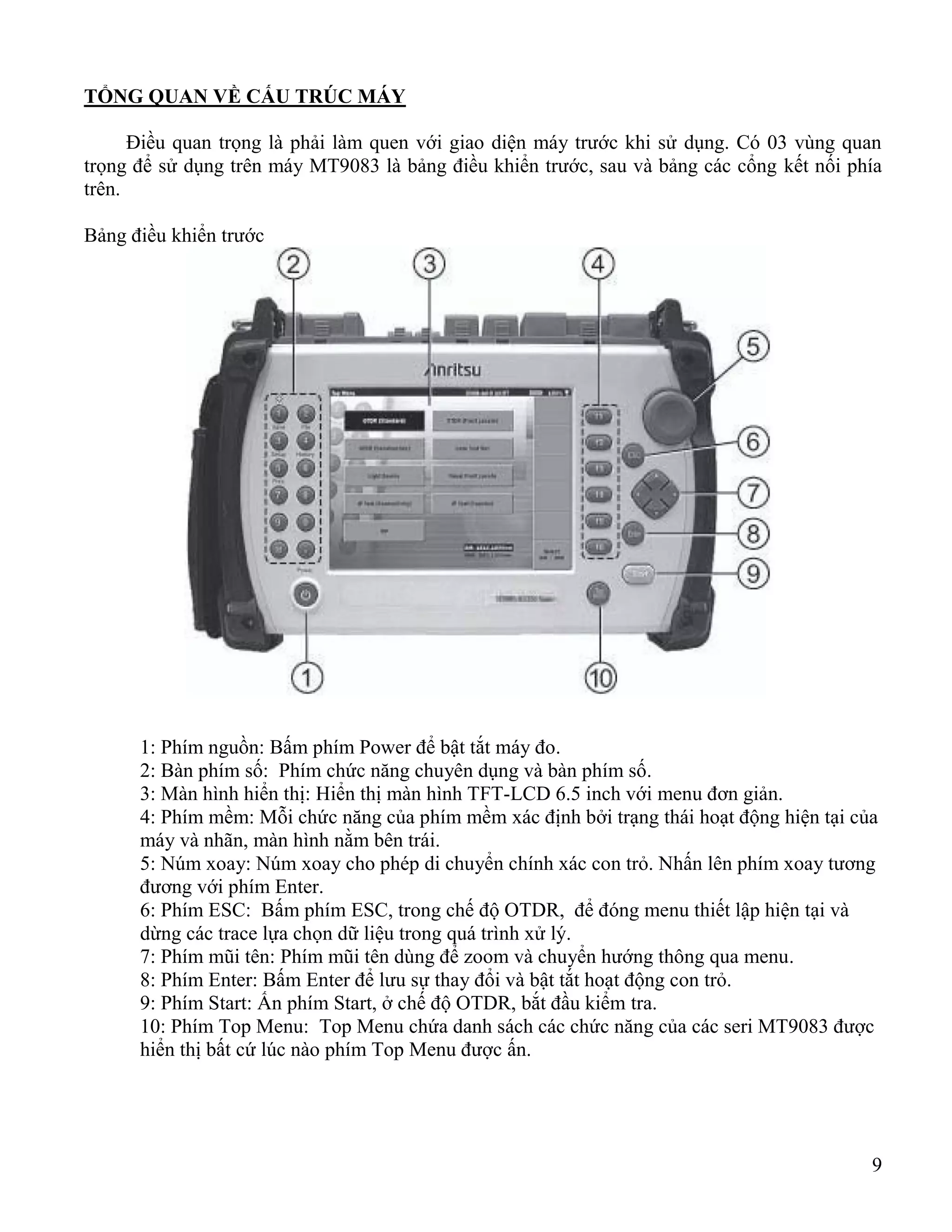 Huong dan su dung may do odtr anritsu mt9083 | PDF
