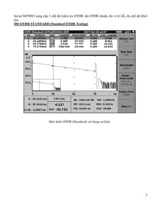 Huong dan su dung may do odtr anritsu mt9083 | PDF