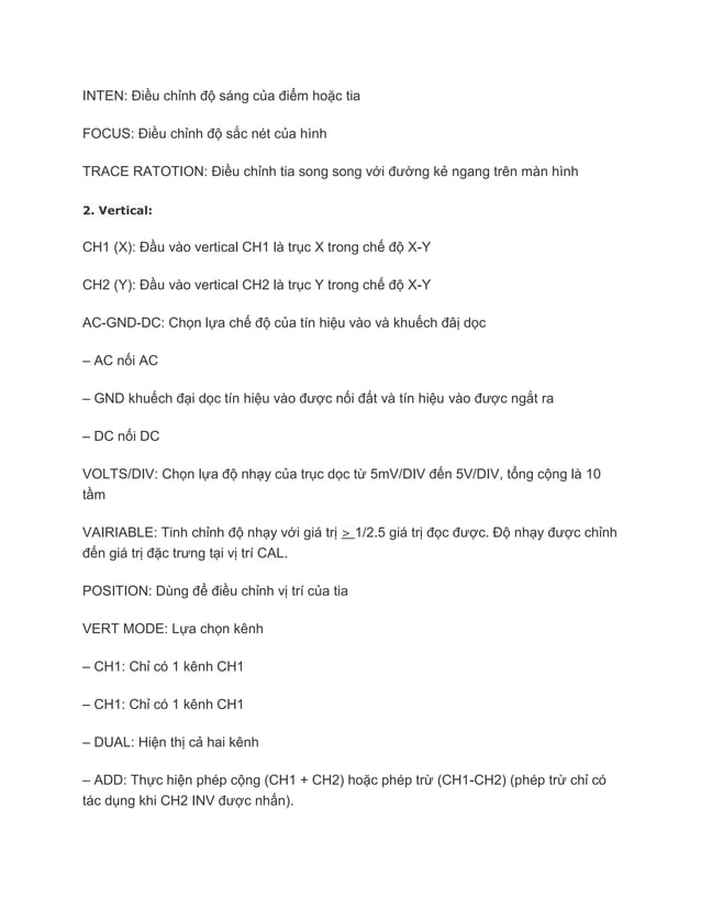Hướng dẫn đầy đủ cách sử dụng máy hiện sóng Oscilloscope | PDF