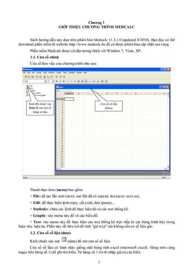 Huong dan su dung medcalc | PDF