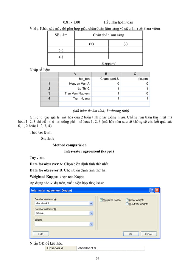 Huong dan su dung medcalc | PDF