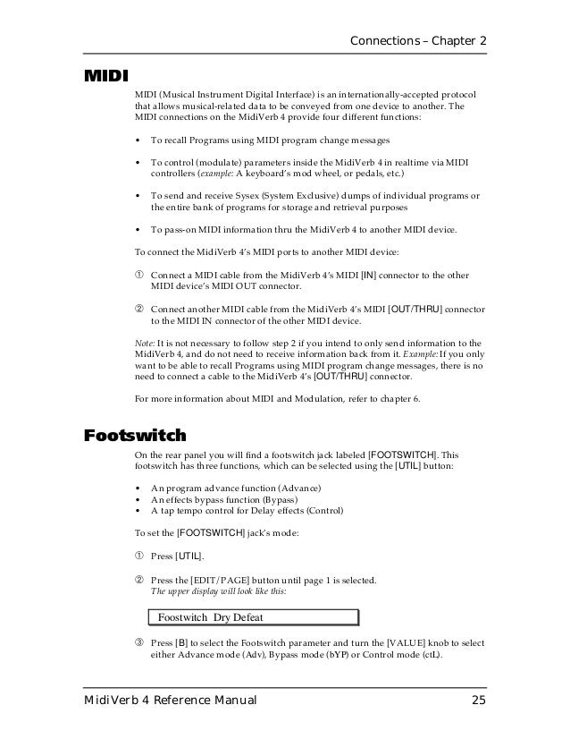 hướng dẫn sử dụng midiverb 4 - English | PDF