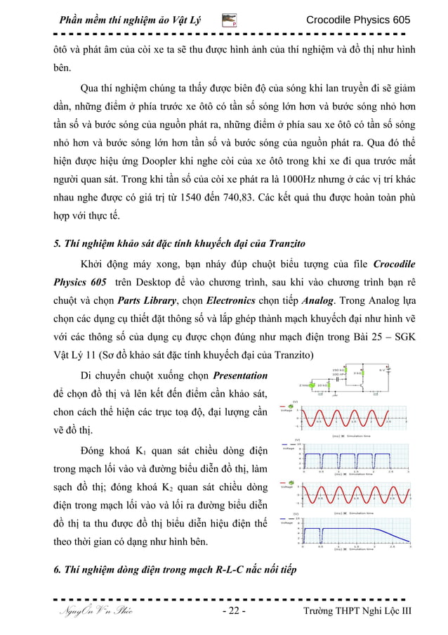 Huong dan su dung phan mem thi nghiem ao vat ly crocodile physics 605 bang tieng viet | DOC