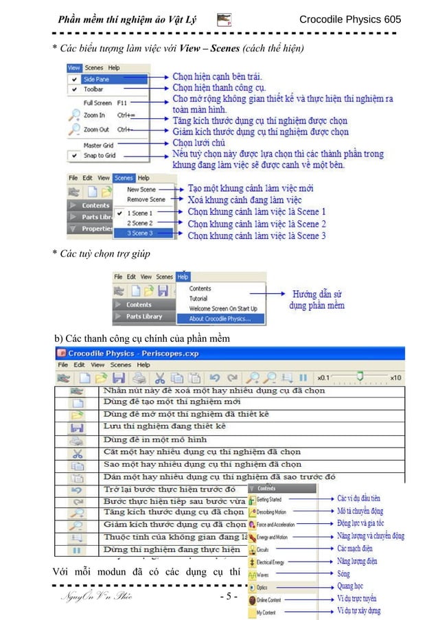 Huong dan su dung phan mem thi nghiem ao vat ly crocodile physics 605 ...