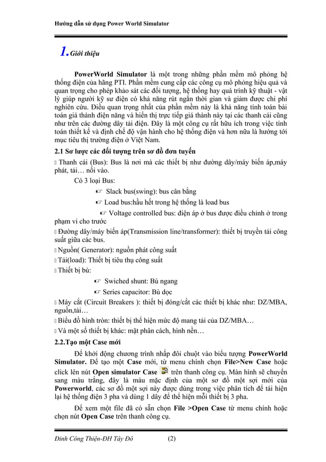 Huong dan su dung powerworld | DOC