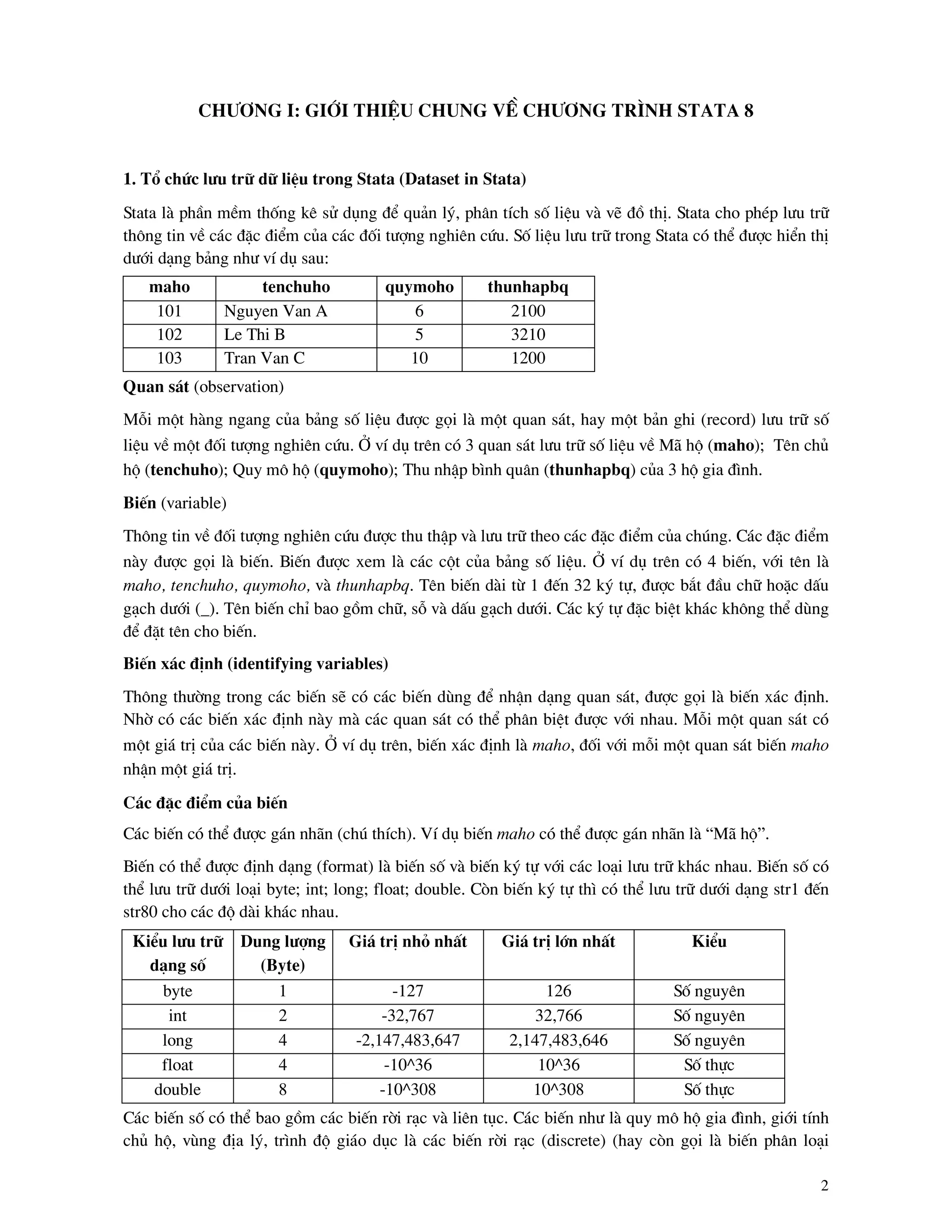 Hướng dẫn sử dụng STATA | PDF