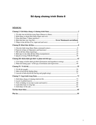 Hướng dẫn sử dụng STATA | PDF