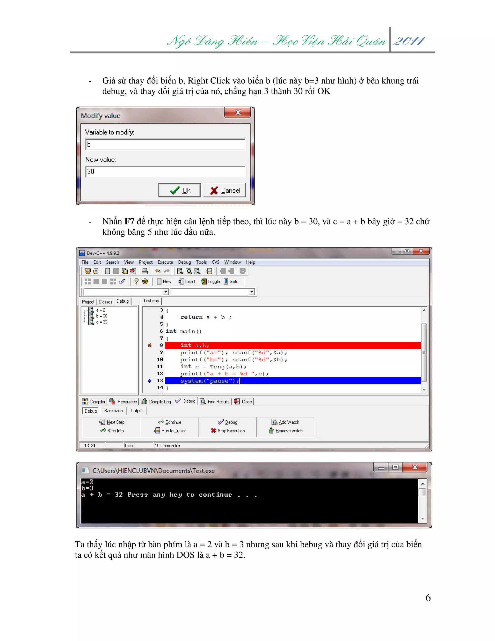 Huong dan su dung va debug voi dev c++ | PDF