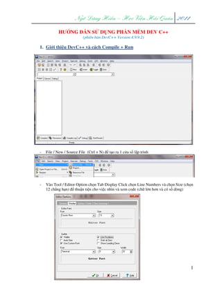 Huong dan su dung va debug voi dev c++ | PDF