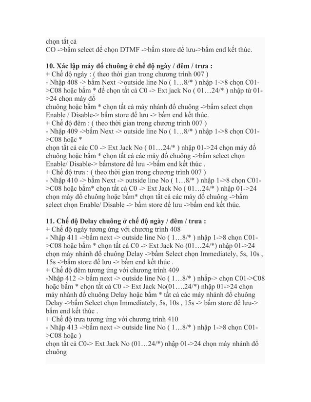 Huong dan su dung va lap trinh tong dai dien thoai panasonic | DOC