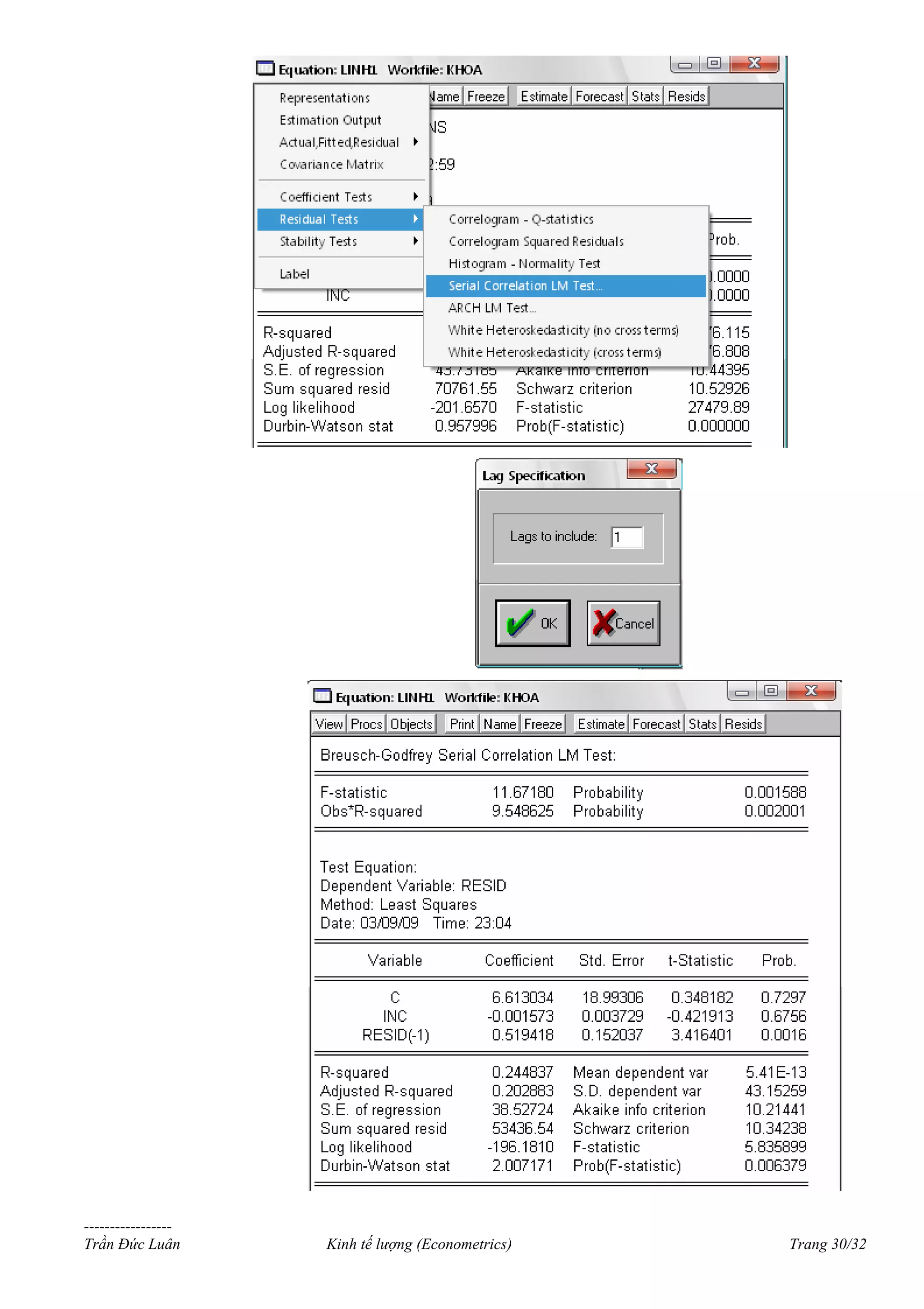 Hướng dẫn thực hành kinh tế lượng ( phần mềm Eviews) | PDF