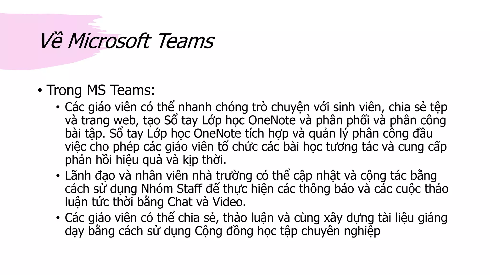 Huong dan to chuc lop trong ms teams | PDF