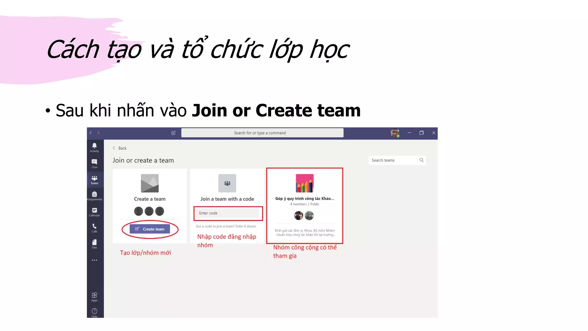 Huong dan to chuc lop trong ms teams | PDF