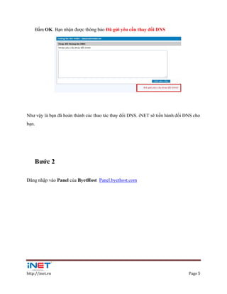 Huong dan tro ten mien ve byethost | PDF