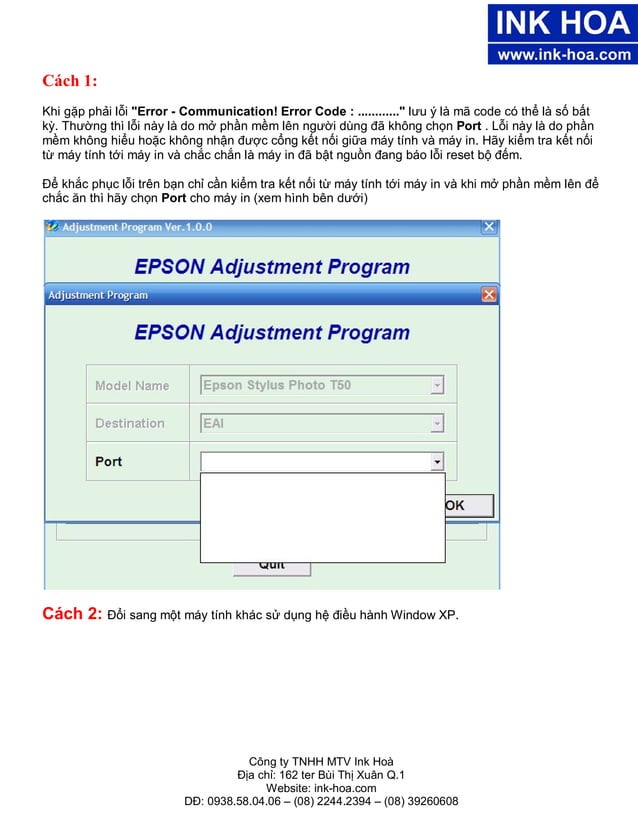 Huong dan xu ly cac loi khi su dung phan mem reset may in | PDF