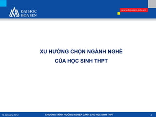 Hướng nghiệp 2011-2012_Đại học Hoa Sen | PDF