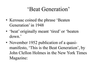 Beat poetry & Howl | PPTX
