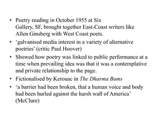 Beat poetry & Howl | PPTX