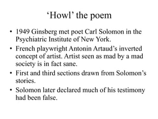 Beat poetry & Howl | PPTX