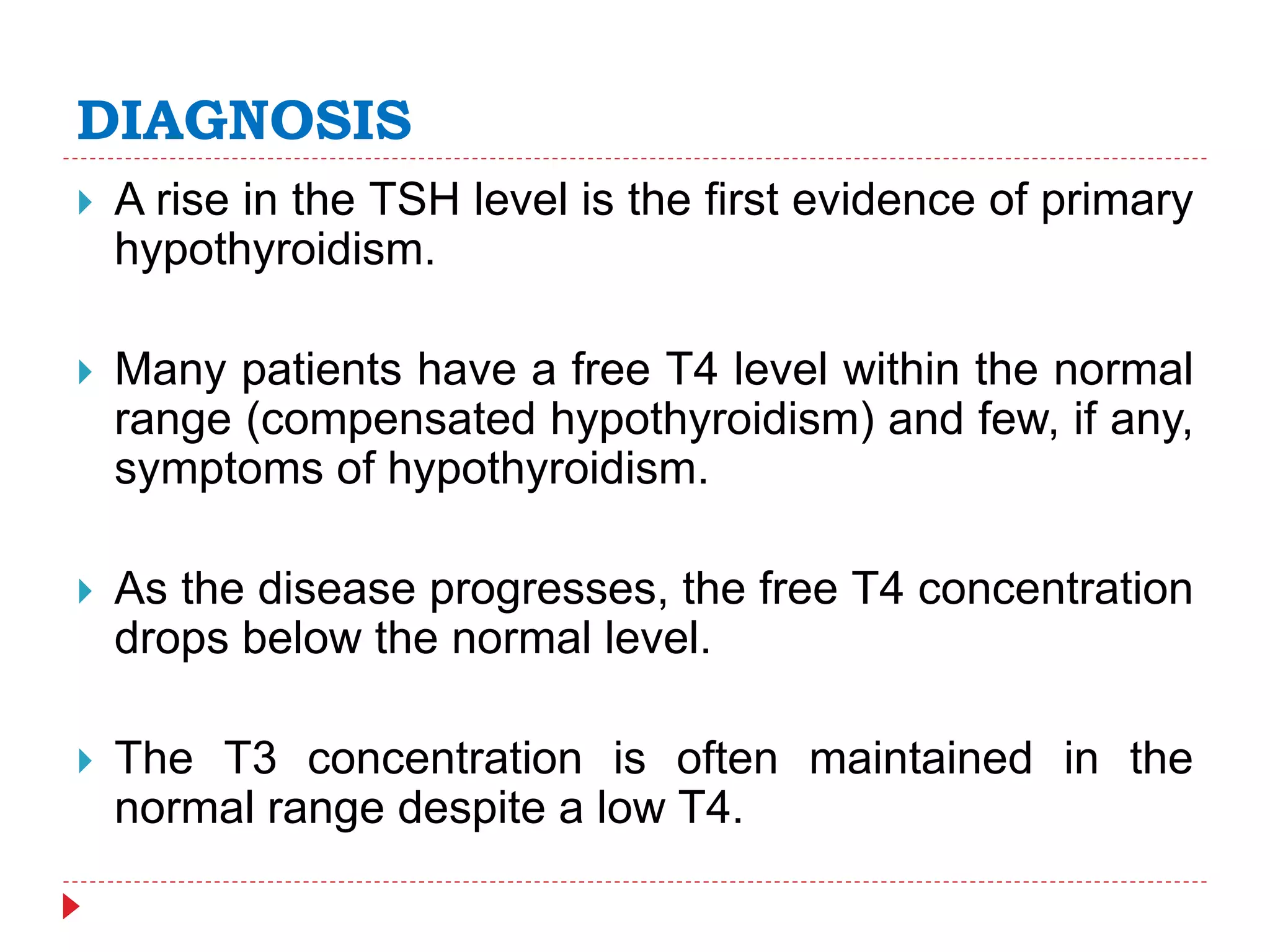 Hypothyroidism Diagnosis, Etiopathogenesis and Treatment | PPTX