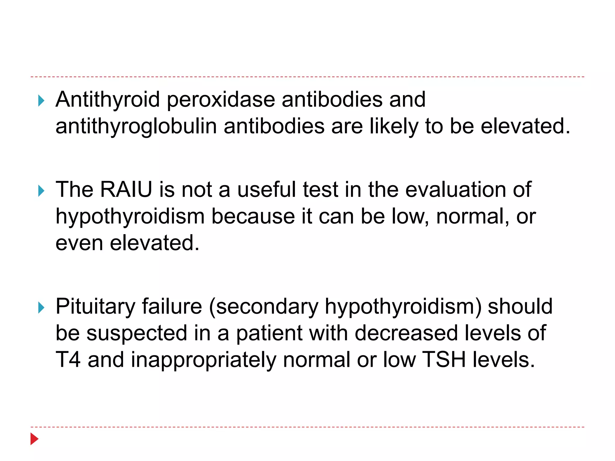 Hypothyroidism Diagnosis, Etiopathogenesis and Treatment | PPTX