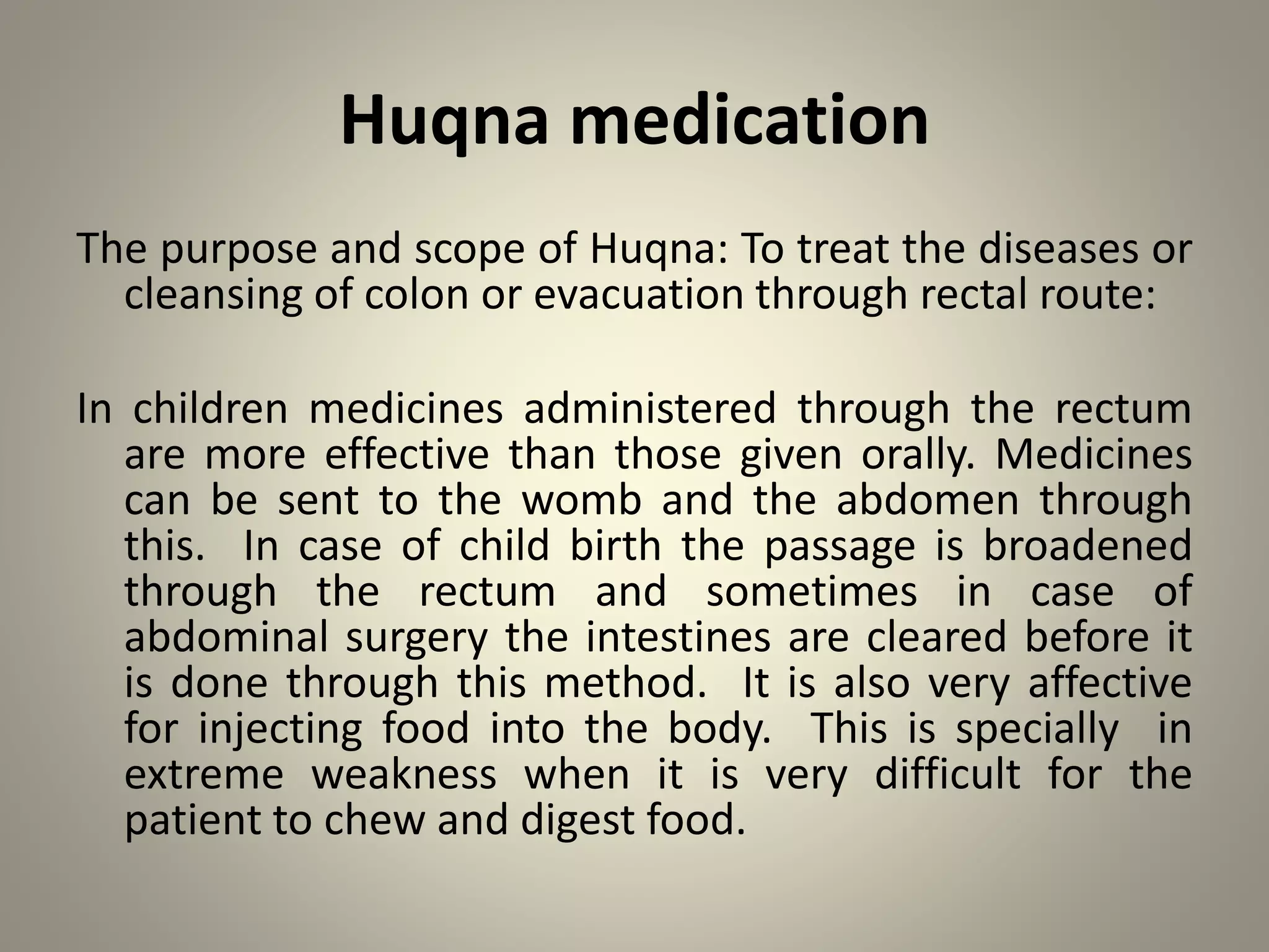 Huqna or enema therapy according to ibn sina | PPTX | Islam | Religion ...