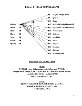 Huraian ringkas-sifat-20 | PDF