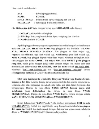 Huraian ringkas-sifat-20 | PDF