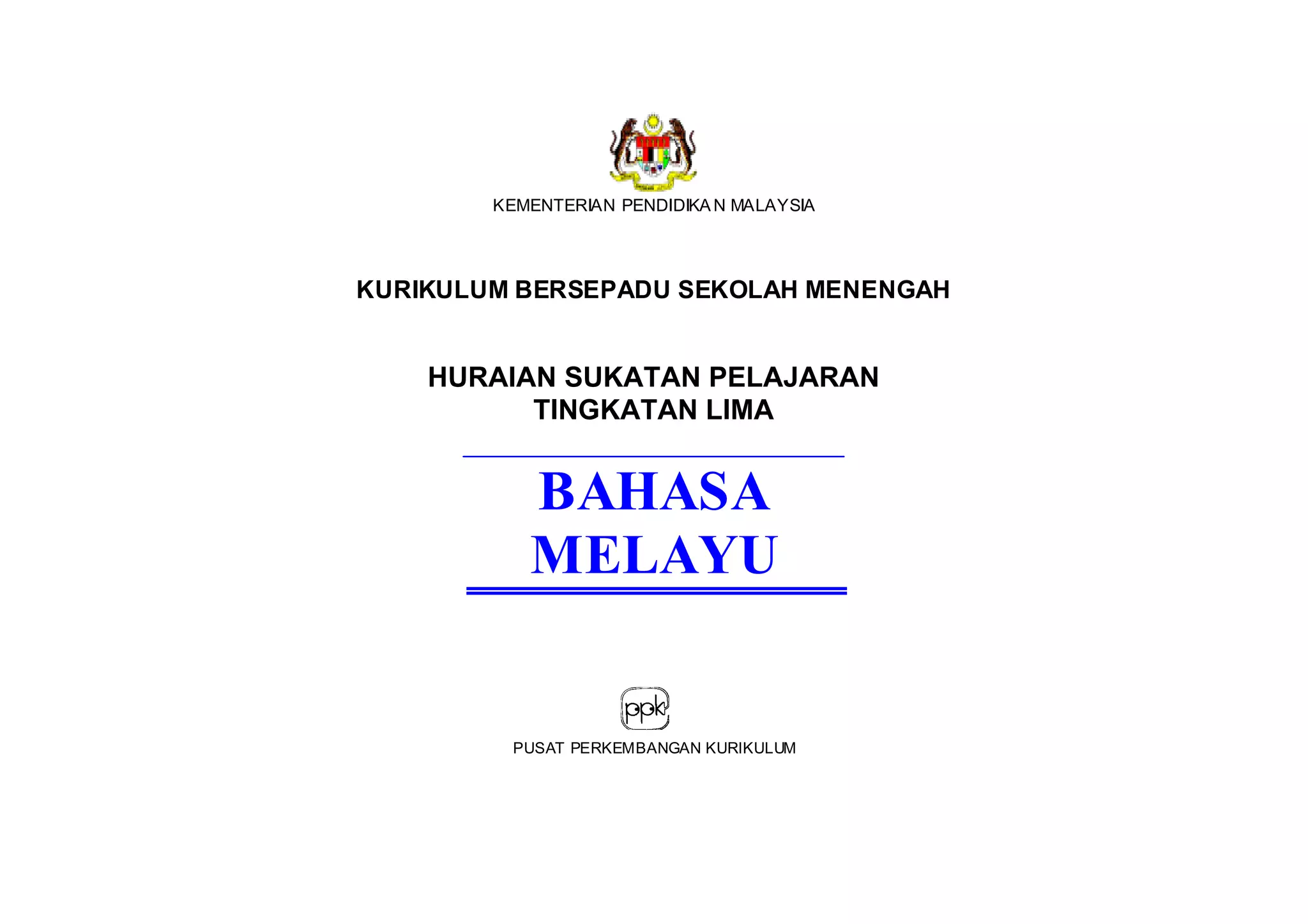 Huraian sukatan-pelajaran-bm-t51 | PPT