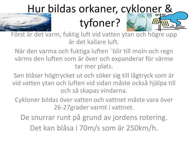 orkaner & cykloner & tyfoner | PPT