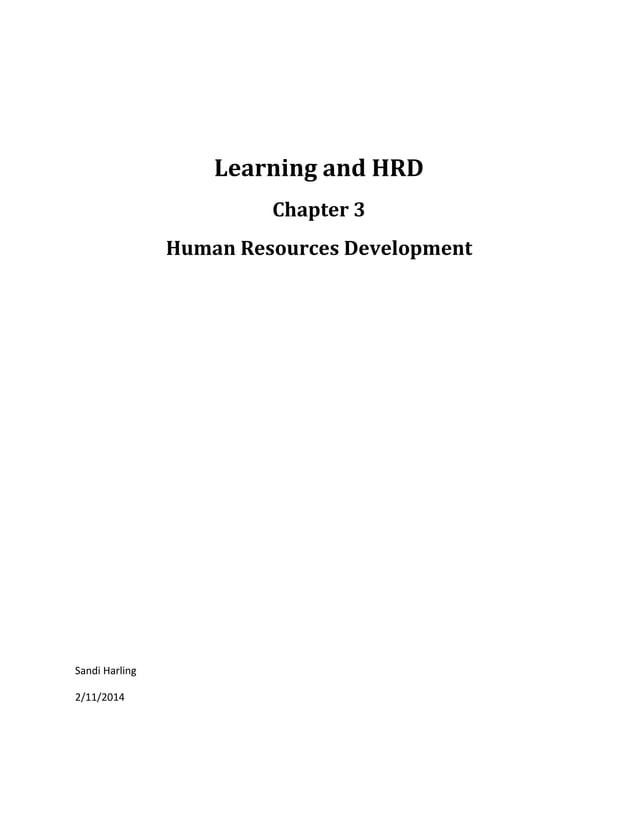 Hurd 601 learning and hrd | PDF