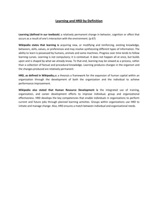 Hurd 601 learning and hrd | PDF