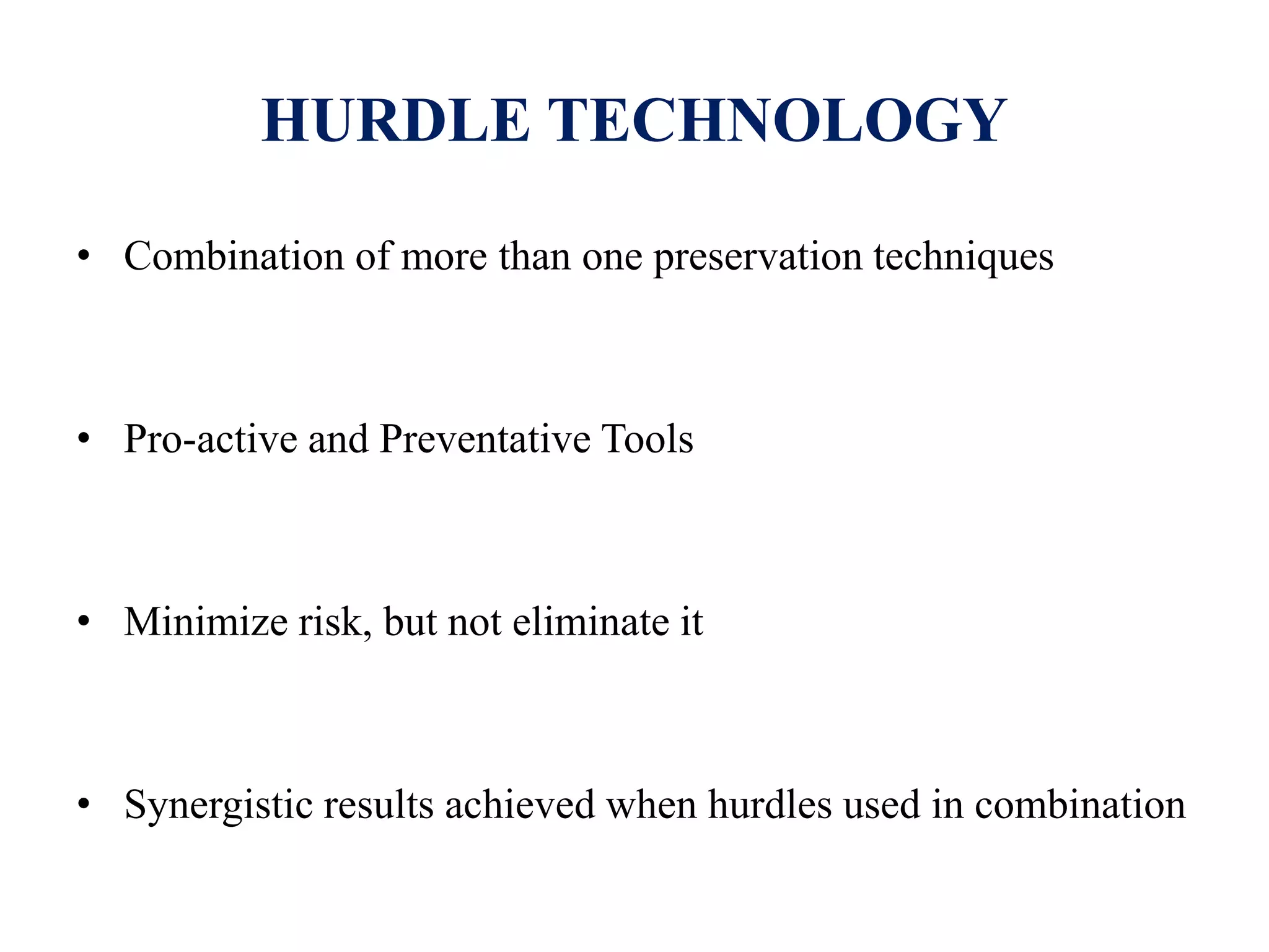 HURDLE TECHNOLOGY IN FOOD INDUSTRY | PPTX