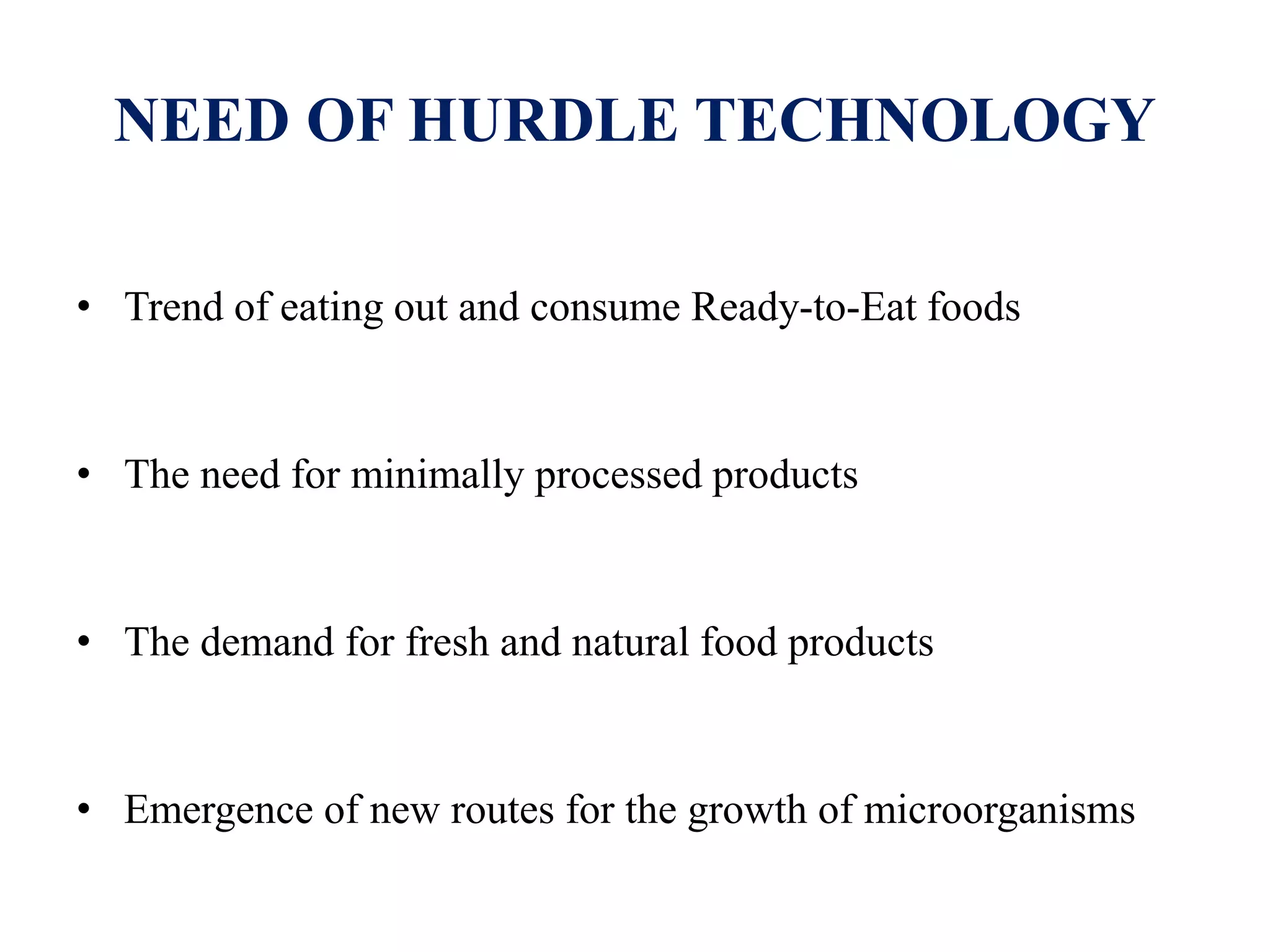 HURDLE TECHNOLOGY IN FOOD INDUSTRY | PPTX