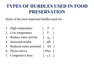 HURDLE TECHNOLOGY IN FOOD INDUSTRY | PPTX