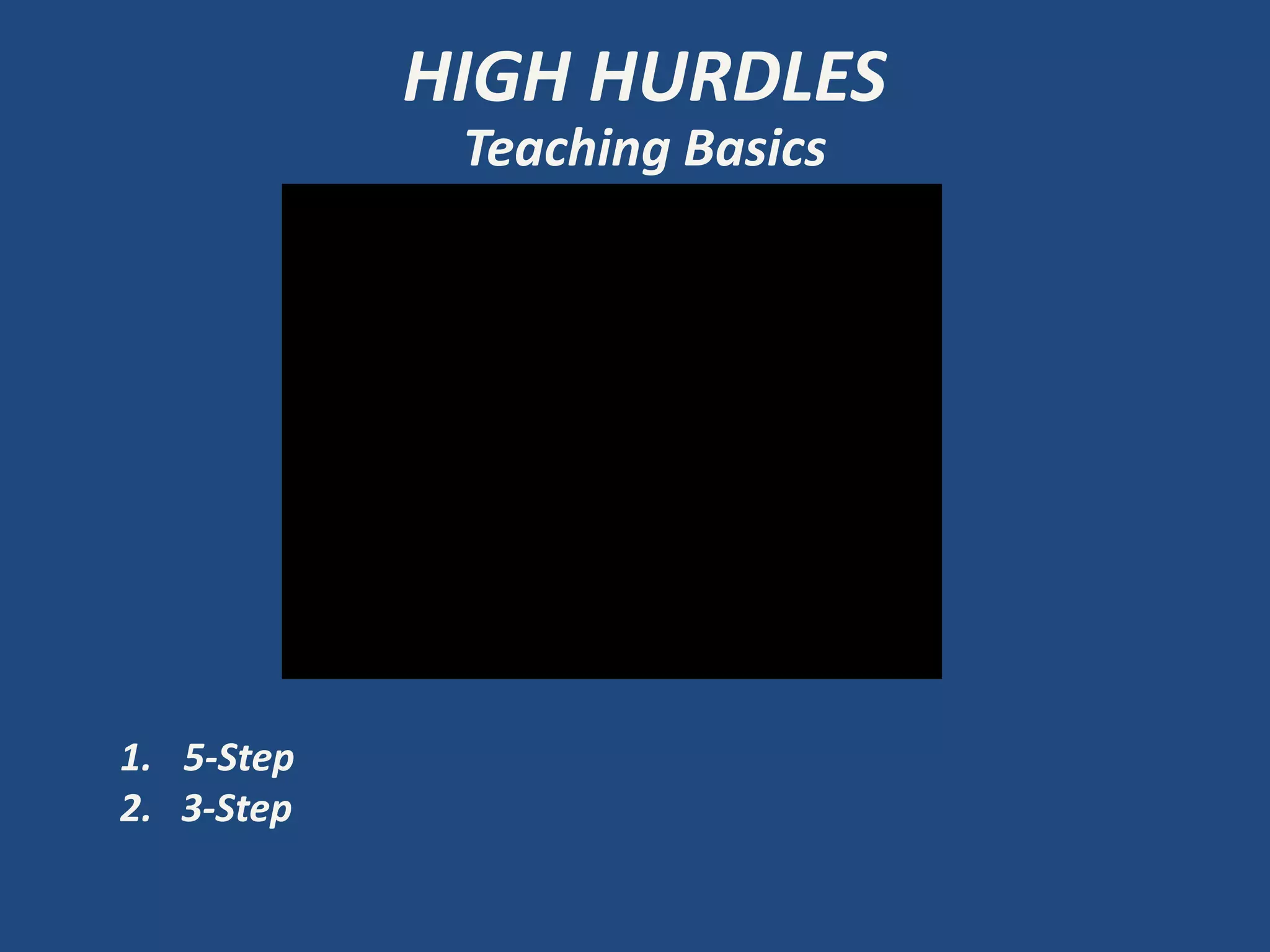 Hurdle technique and training NCCA Clinic 14 | PPTX
