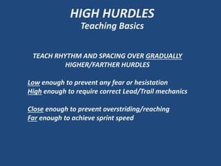 Hurdle technique and training NCCA Clinic 14 | PPTX | Track and Field ...