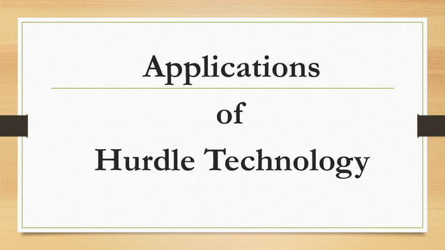 Hurdle technology | PPTX