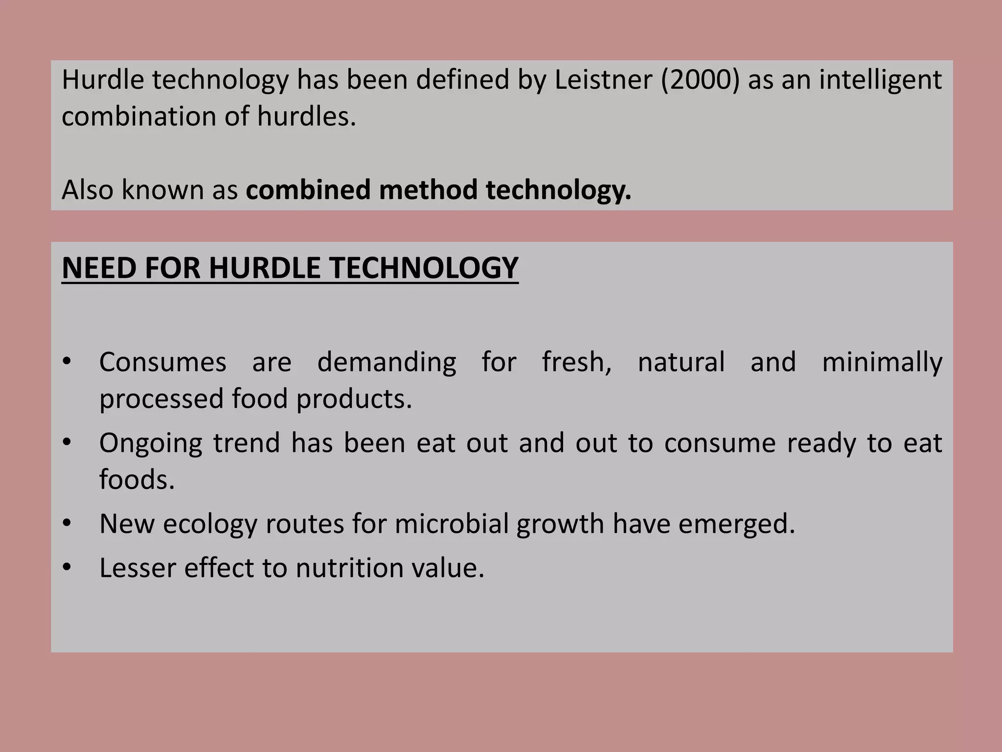 Hurdle technology for food preservation | PPTX