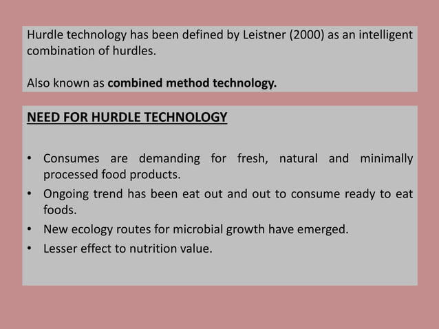Hurdle technology for food preservation | PPTX