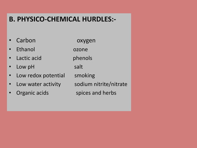 Hurdle technology for food preservation | PPTX