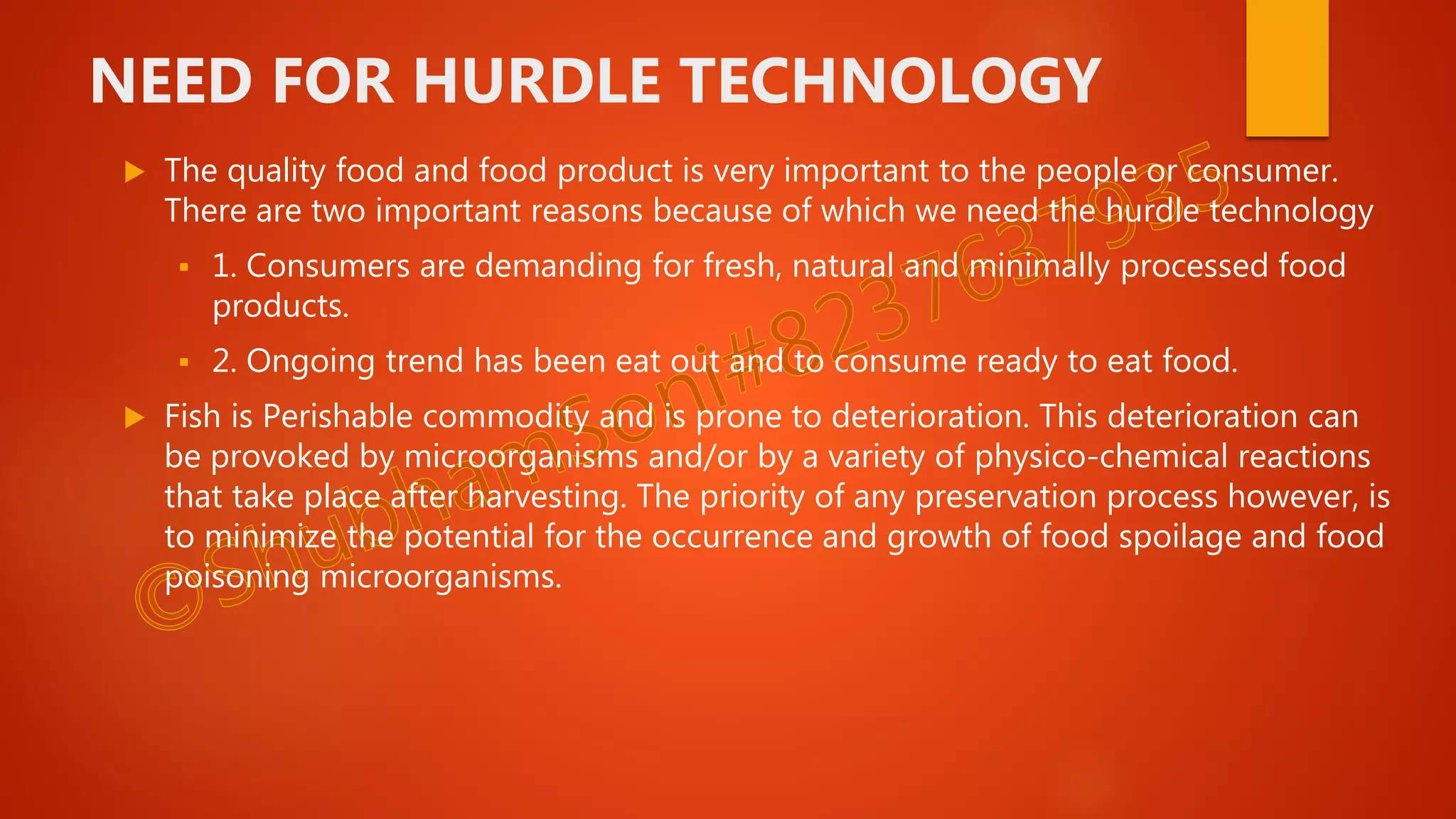 Hurdle technology in Fish Preservation | PPTX