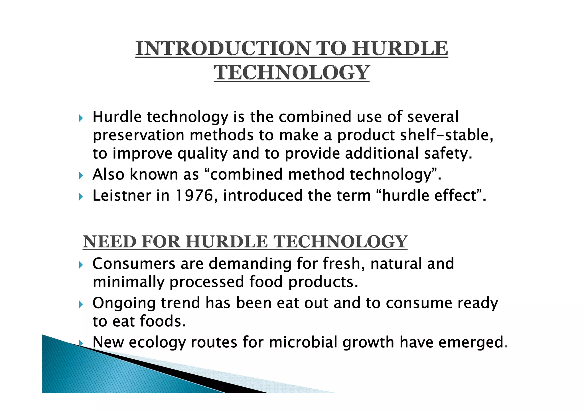 Hurdle technology | PDF