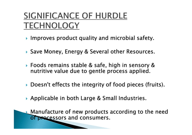 Hurdle technology | PDF