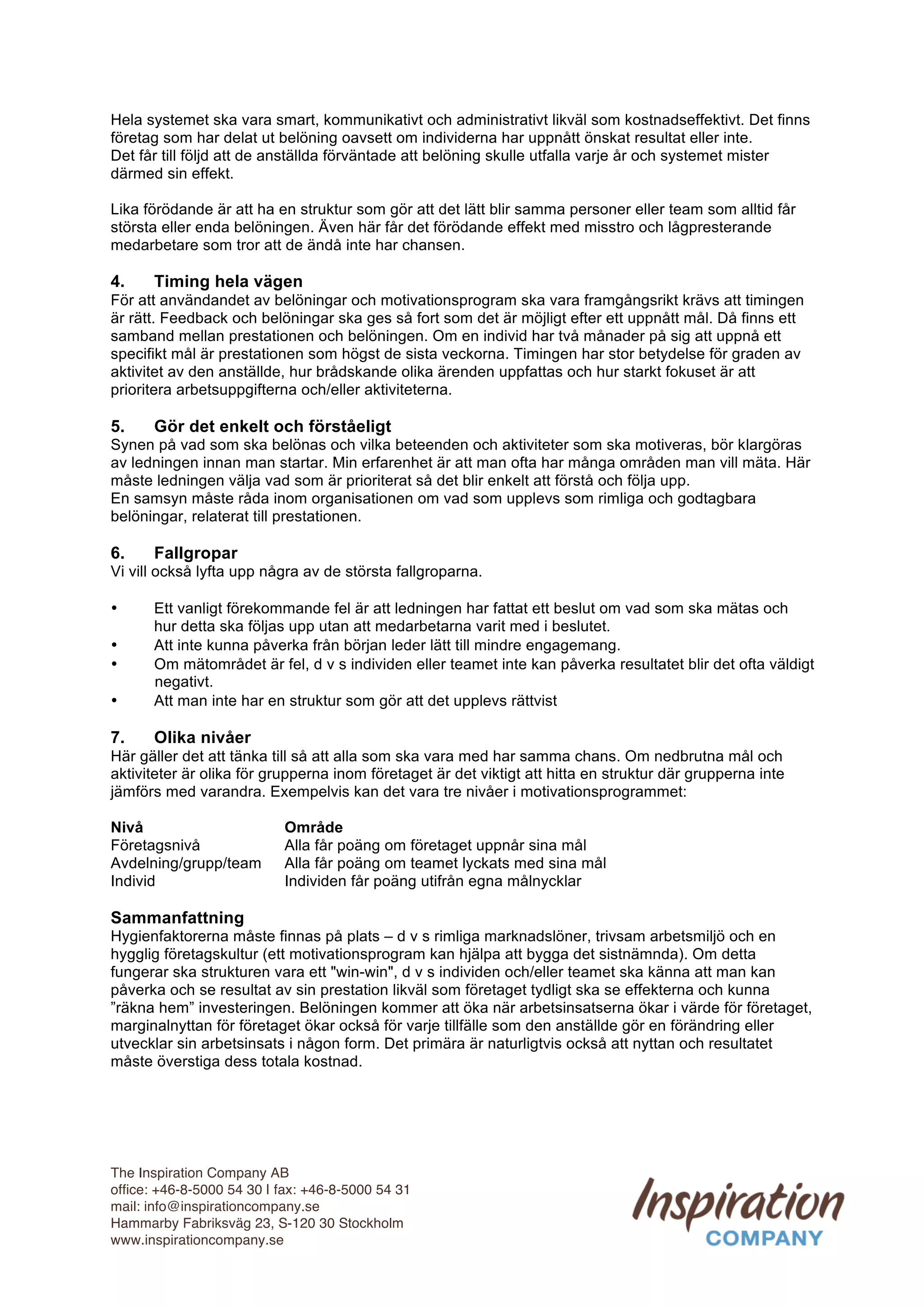 Motivation Management - Hur du lyckas med belöningsstrategier - motivation management | PDF ...