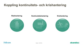 Hur etablerar man en effektiv kris och kontinuitetshantering | PPT