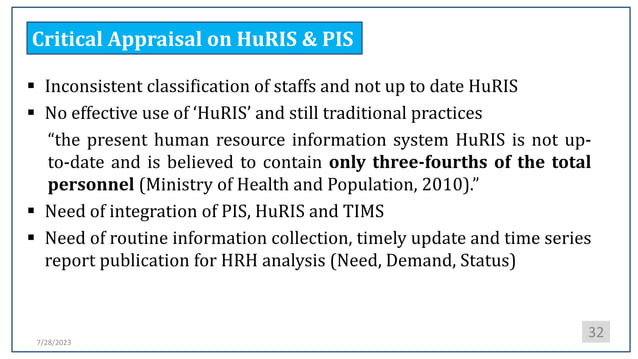 HuRIS and HMIS in Nepal.pptx | Operating Systems | Computer Software and Applications