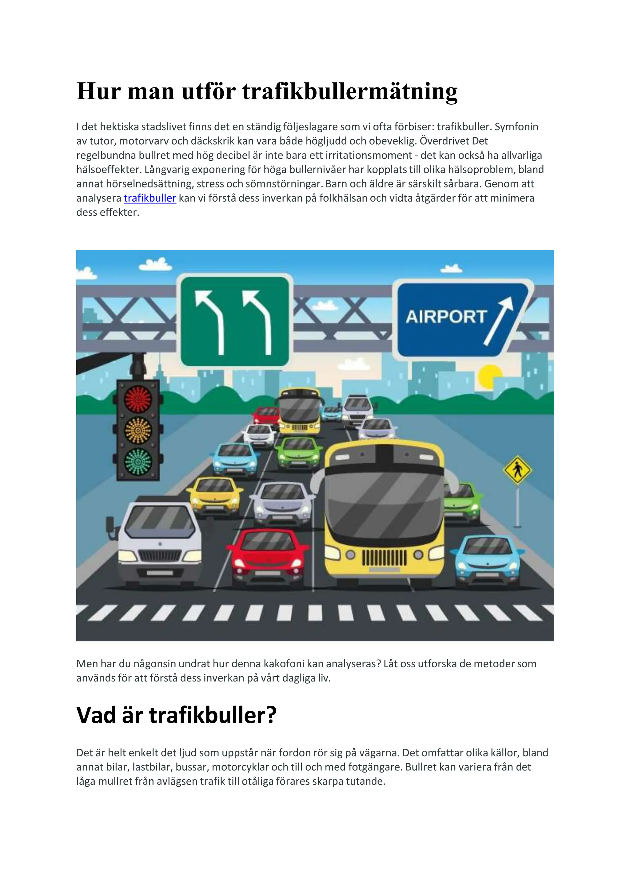 Hur Man Utför Trafikbullermätning Trafikbuller Pdf 