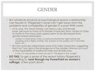 The Great Gatsby Make Up Assignment (Fall 2012) | PPT